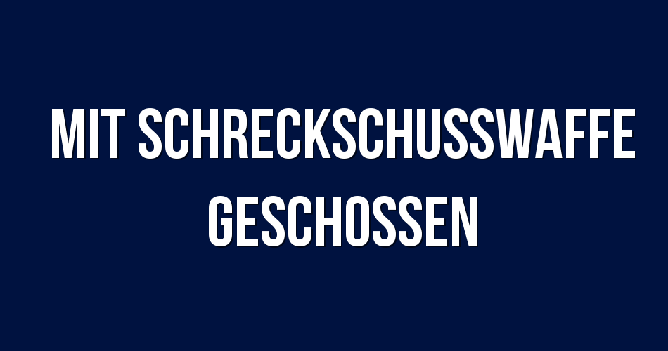 Polizeibericht Berlin: Mit Schreckschusswaffe geschossen